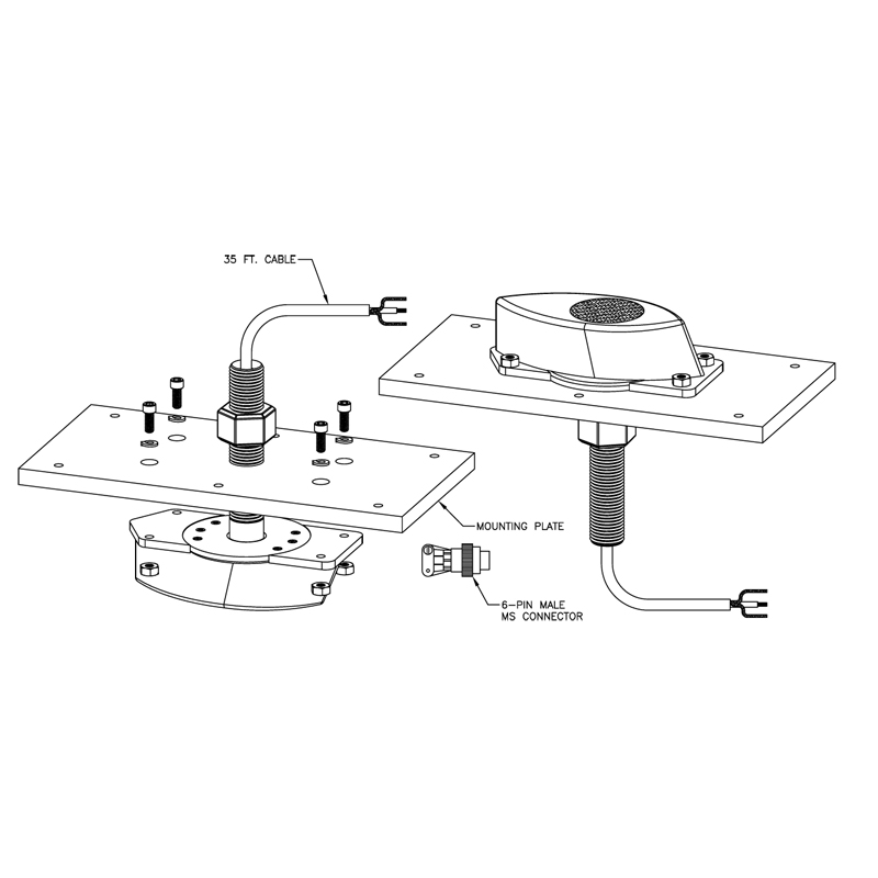 TA-25SW Hull Mounted Transducer for SW-1000SC - Ocean Technology Systems